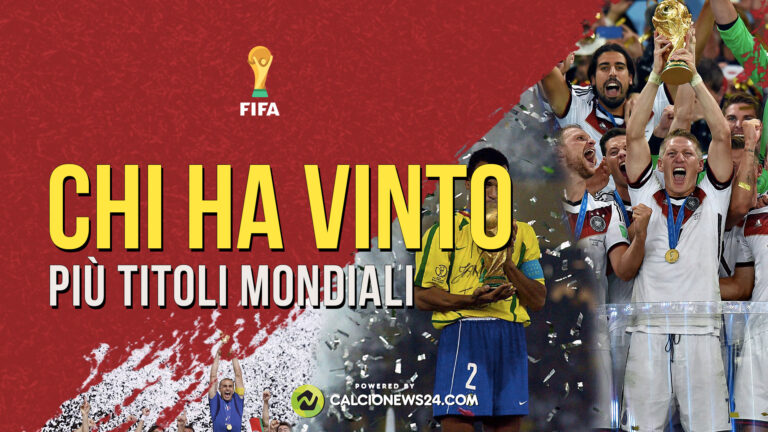Chi ha vinto più Mondiali? La classifica delle Nazionali e l’albo d’oro del torneo | Calcioblog